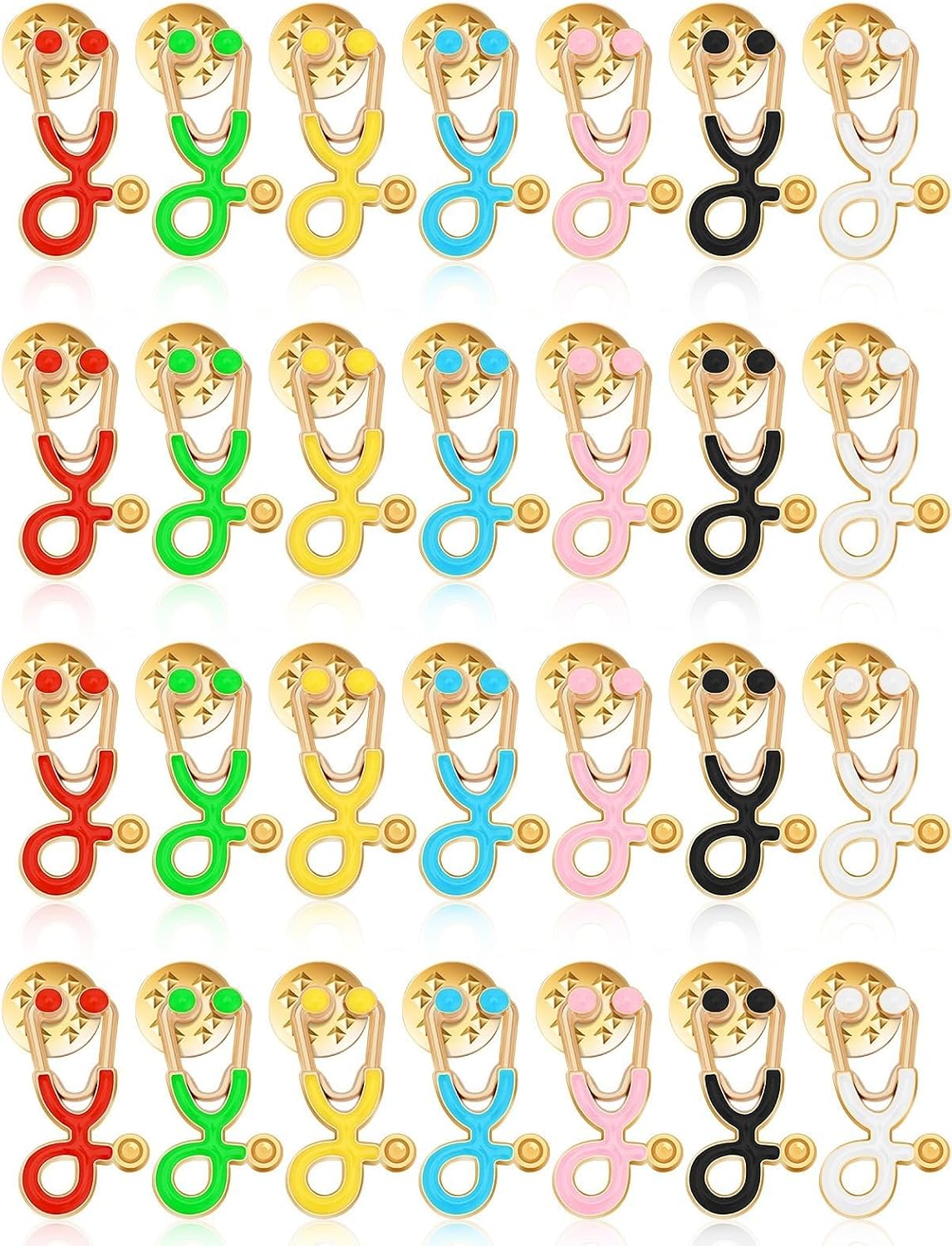 Amazon.com: JUNEBRUSHS 28pcs Stethoscope Brooch Pins Cute Medical ...