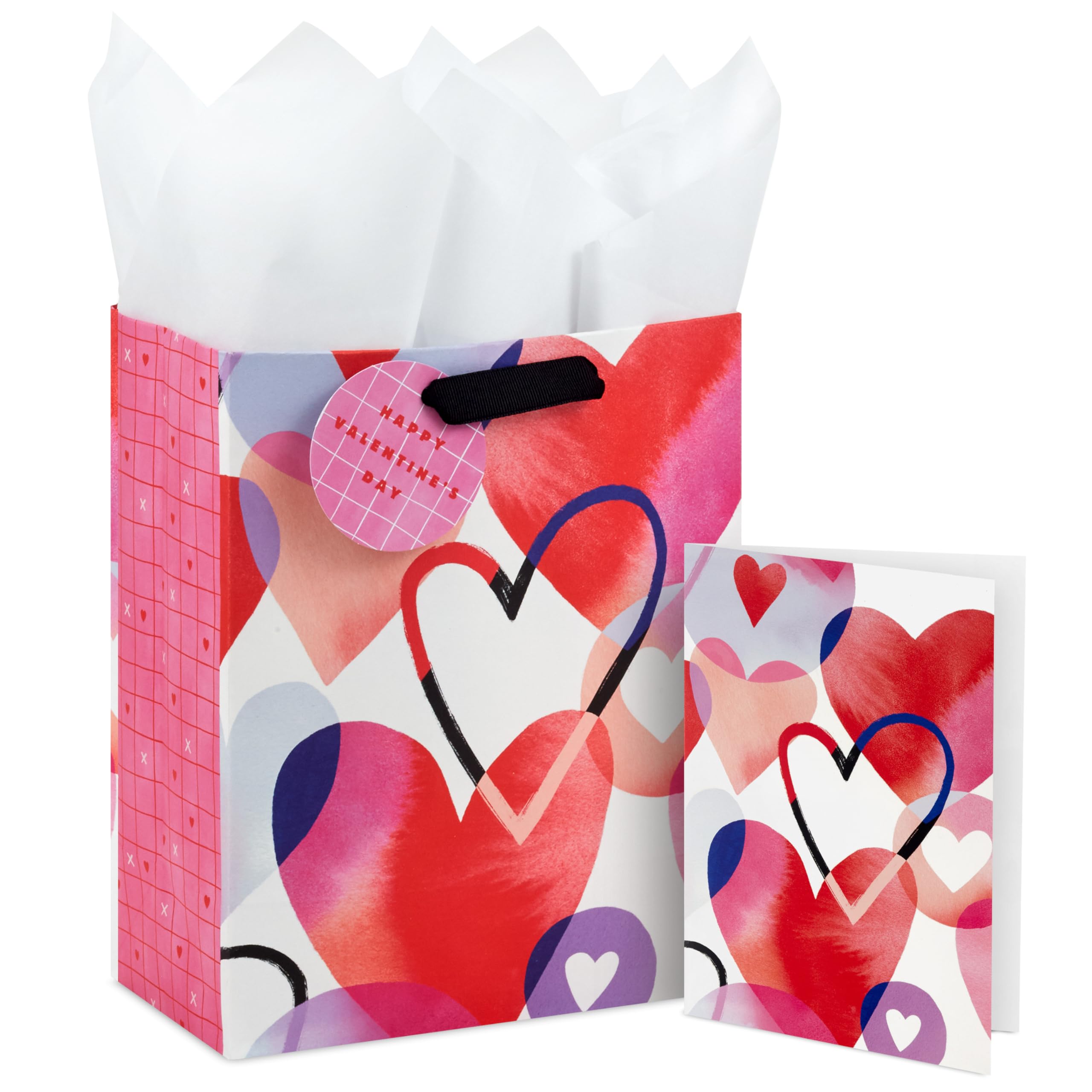 Amazon.com: Hallmark 9" Medium Valentine's Day Gift Bag with Card, Gift ...