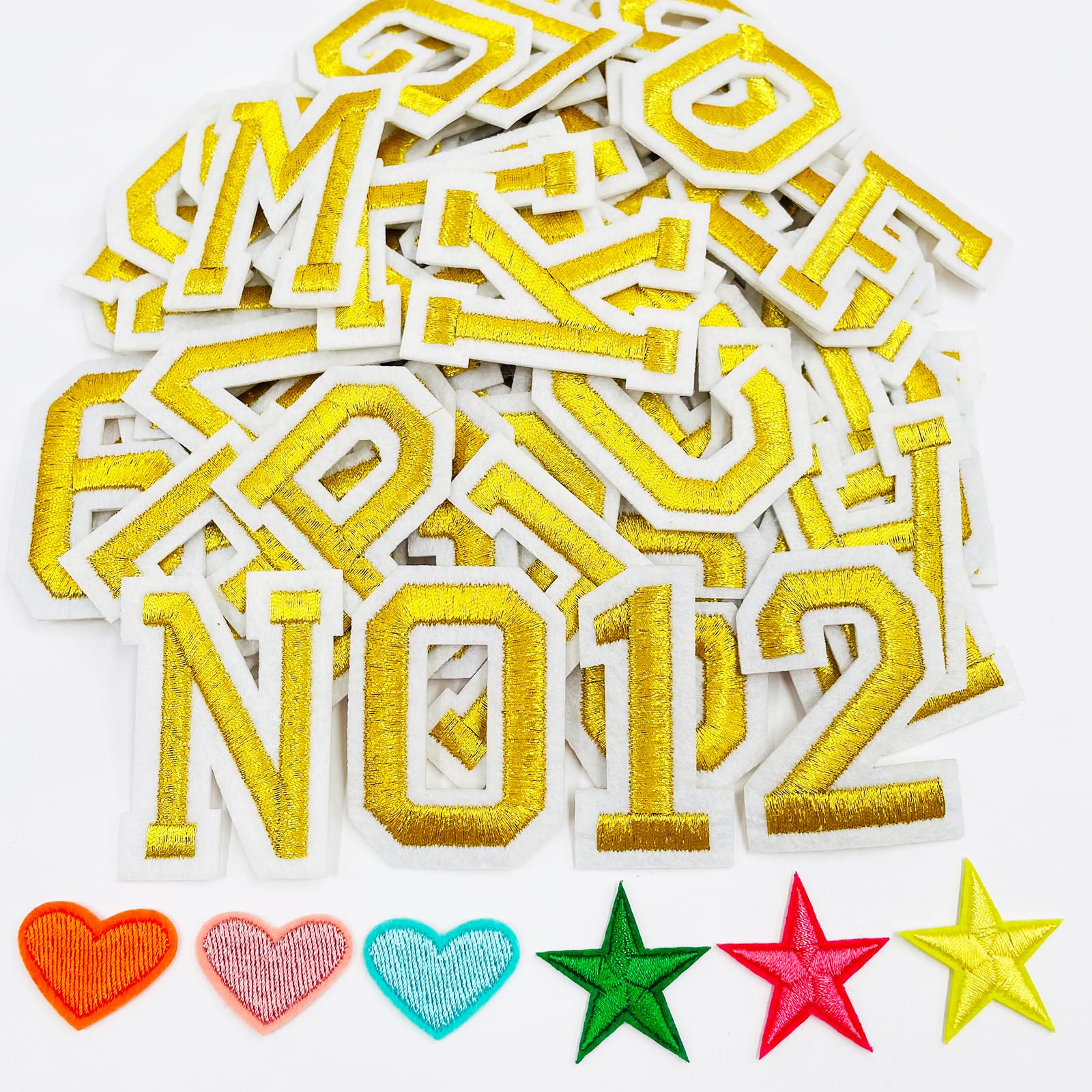 Amazon.com: Jongdari Iron On Letters and Numbers Patches for Clothing ...