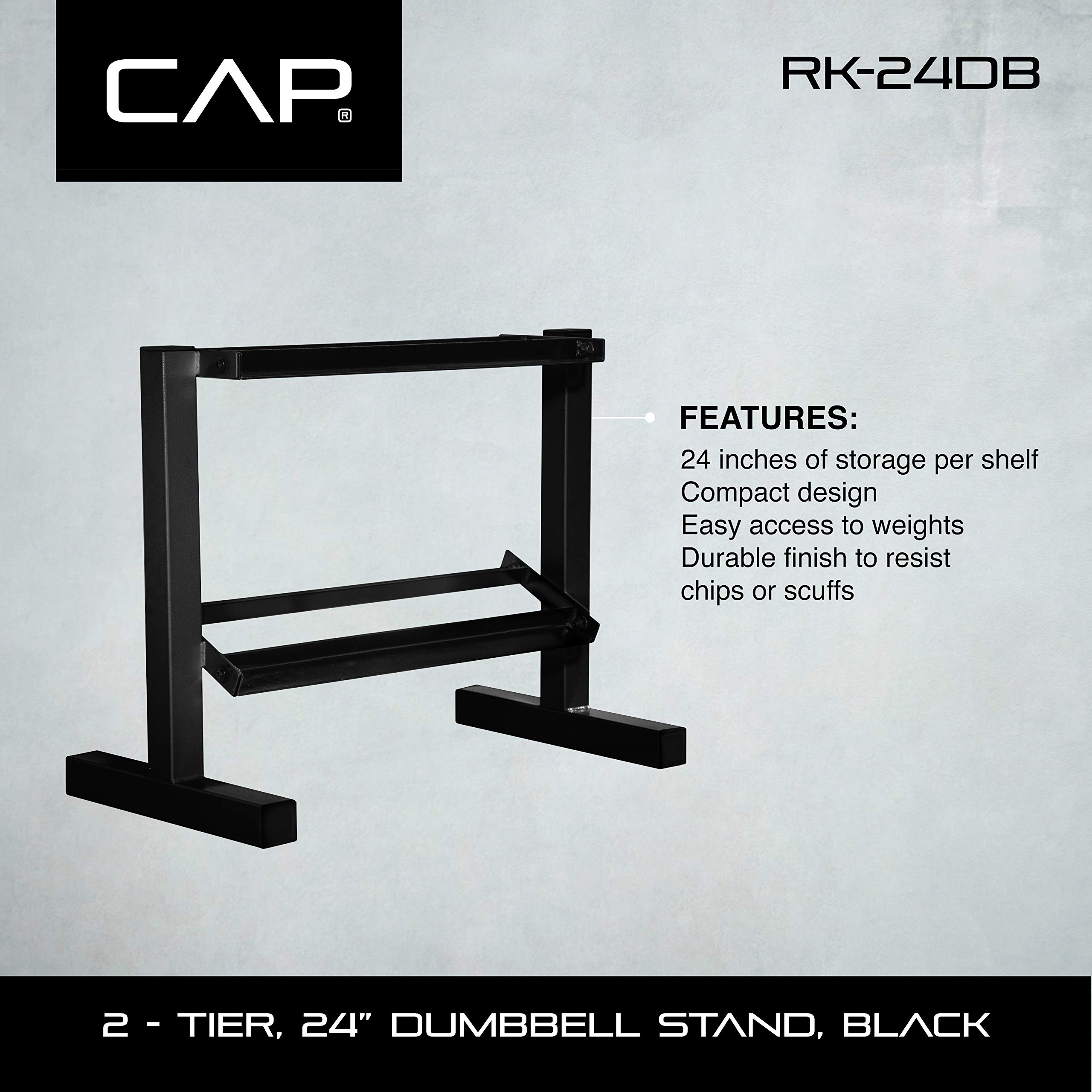 CAP Barbell black 24" Dumbbell Storage Rack