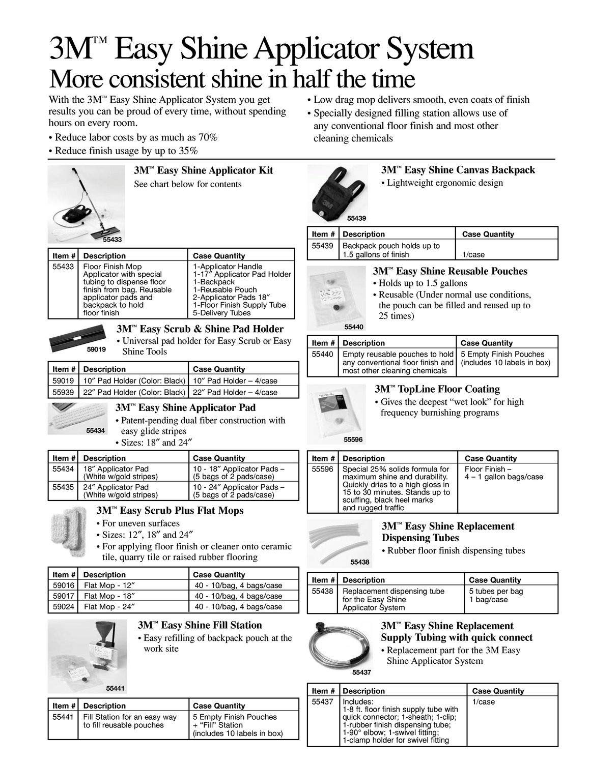 3M Easy Shine Applicator Kit, 1/Case