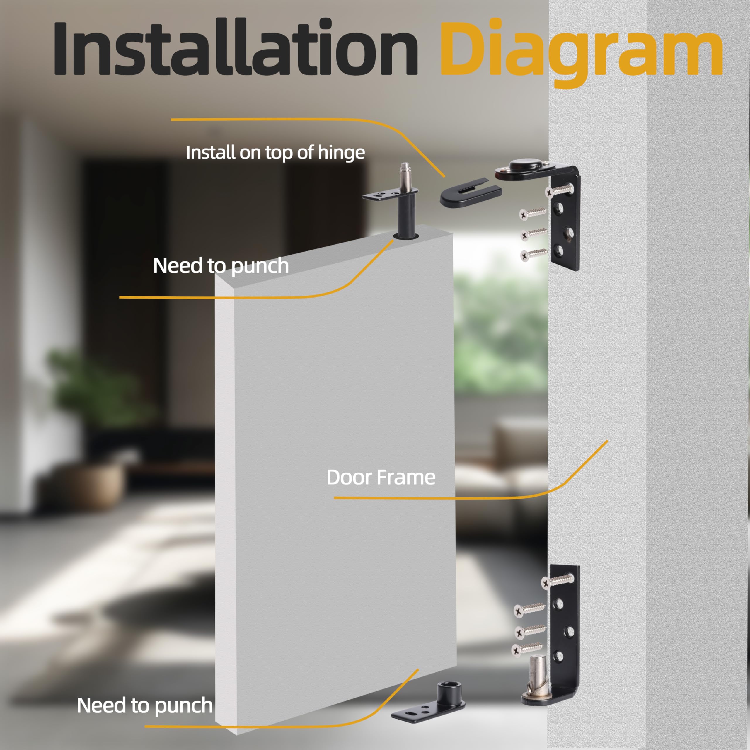 Snapklik.com : 1 Pack Swing Door Hinge, Cafe Door Hinges Dual Swing ...