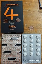 4 HIM TestoBalance - Testosterone Supplements for Men - 60 Vegan ...