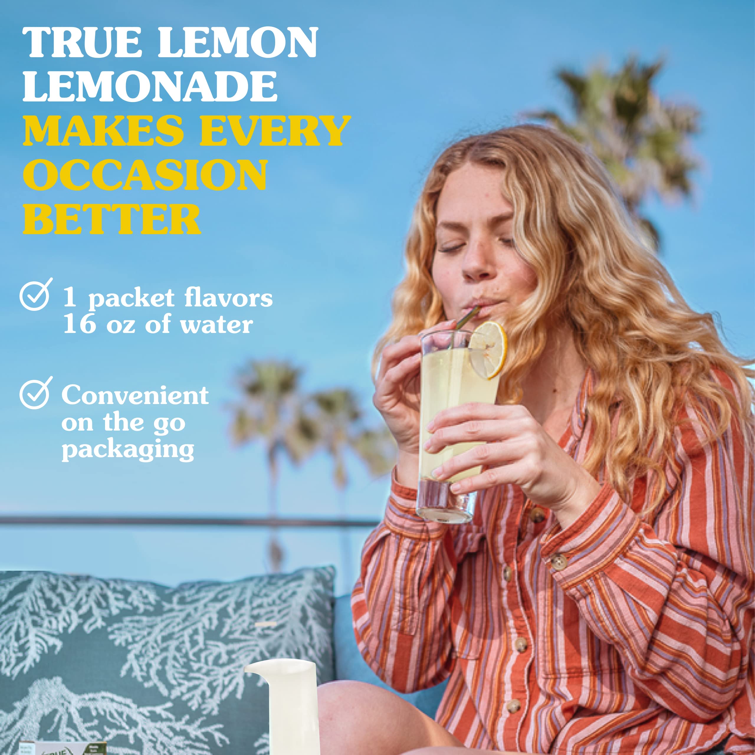 Snapklik.com : TRUE LEMON Original Lemonade Drink Mix Made From Real Lemon No Preservatives, No ...