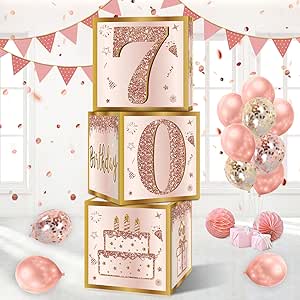 Amazon.com: Guiruiy 3Pcs 70th Birthday Decorations Boxes for Women ...
