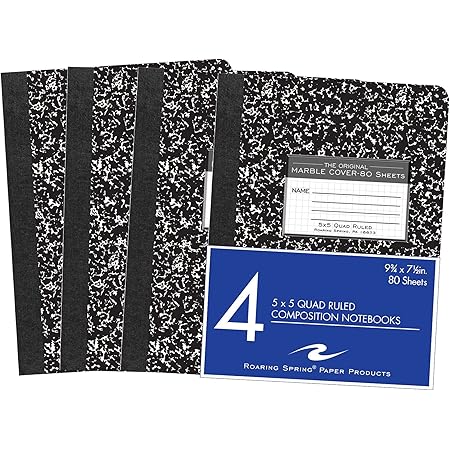 Amazon.com : 1InTheOffice Graph Paper Notebook, 9.75" x 7.5" Graph ...
