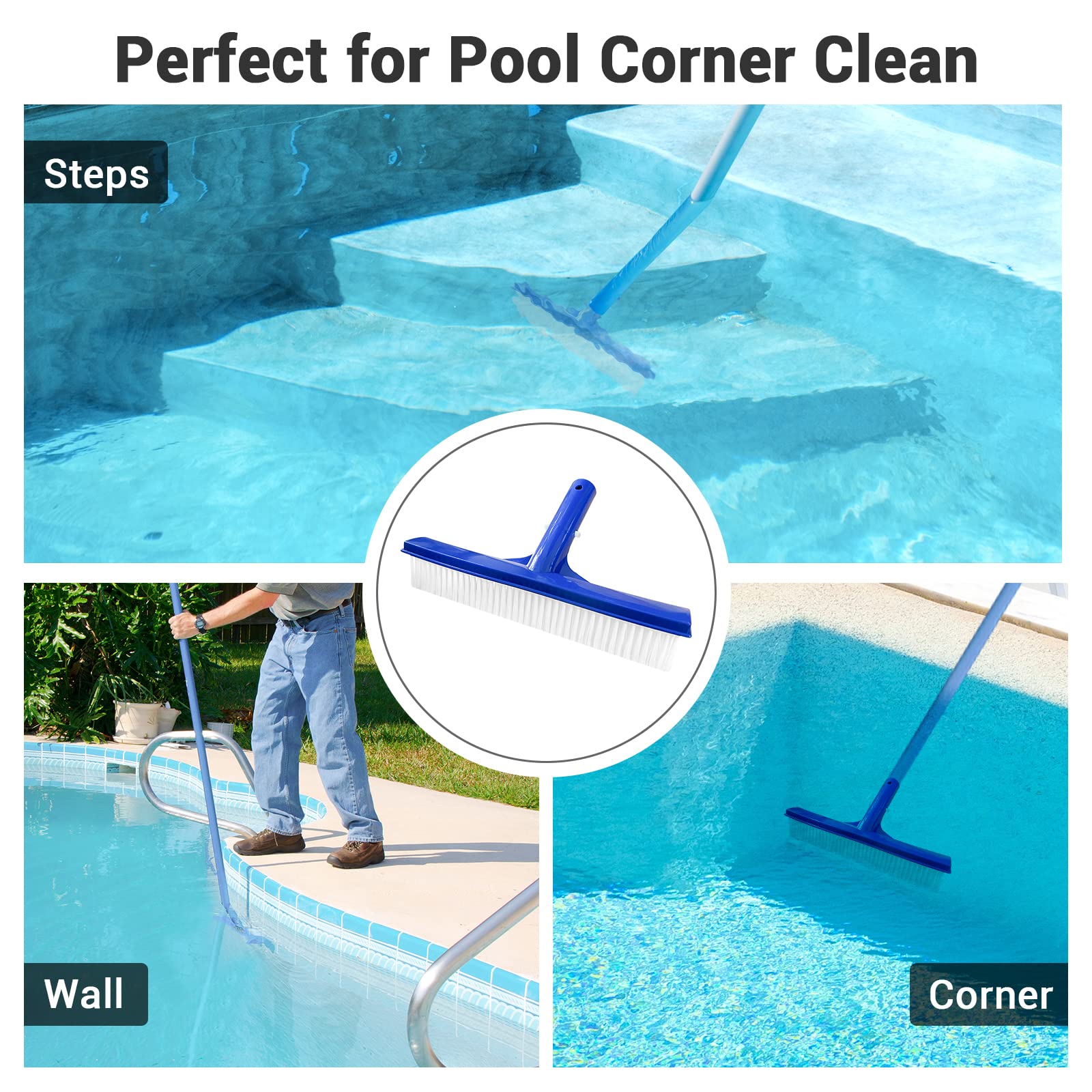 Snapklik.com : 2 In 1 Swimming Pool Cleaning Kit, Pool Dispenser, 9 ...