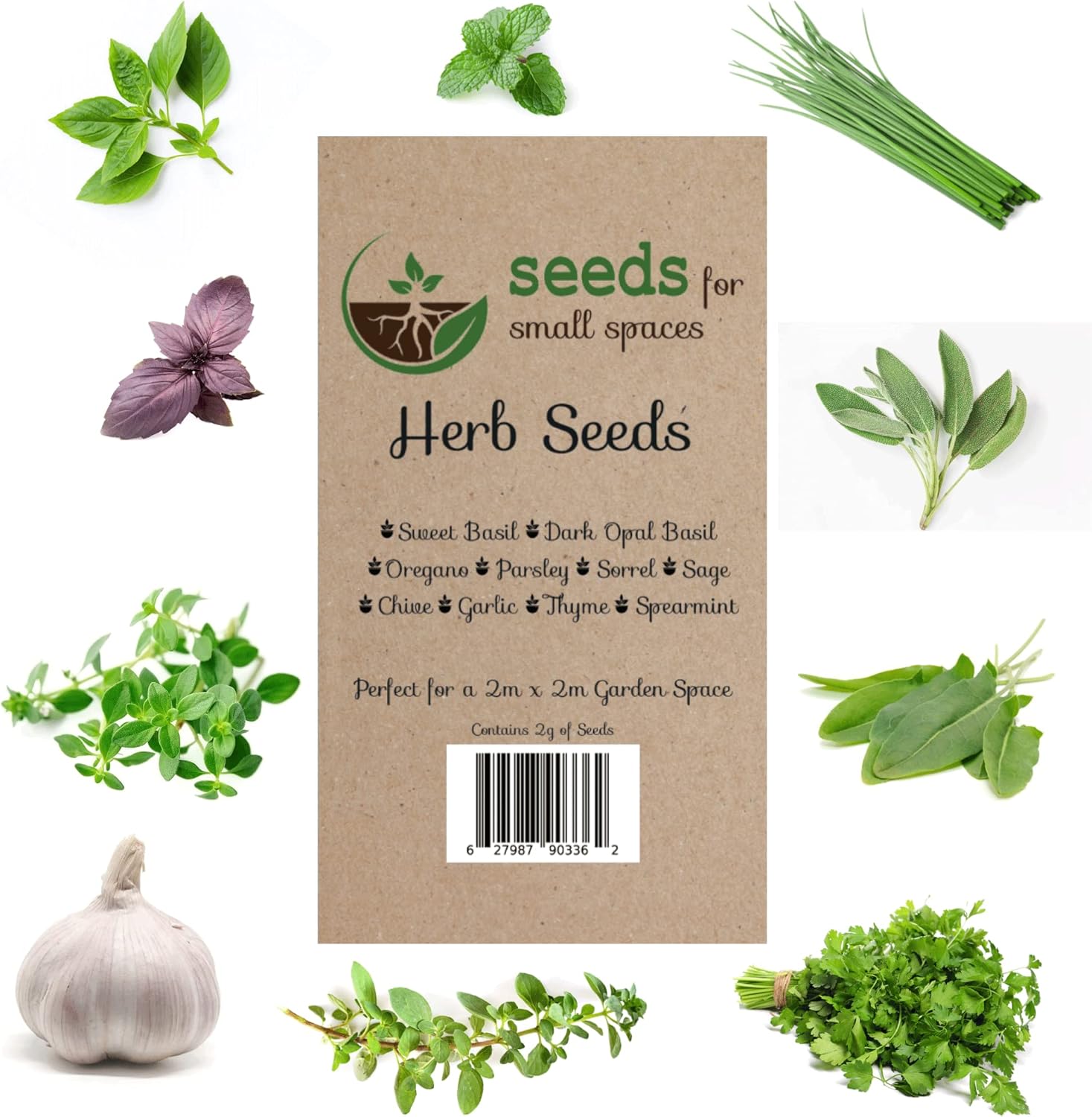 Herb Seeds Pack for Small Spaces - Over 1000 Non-GMO herb Seeds ...