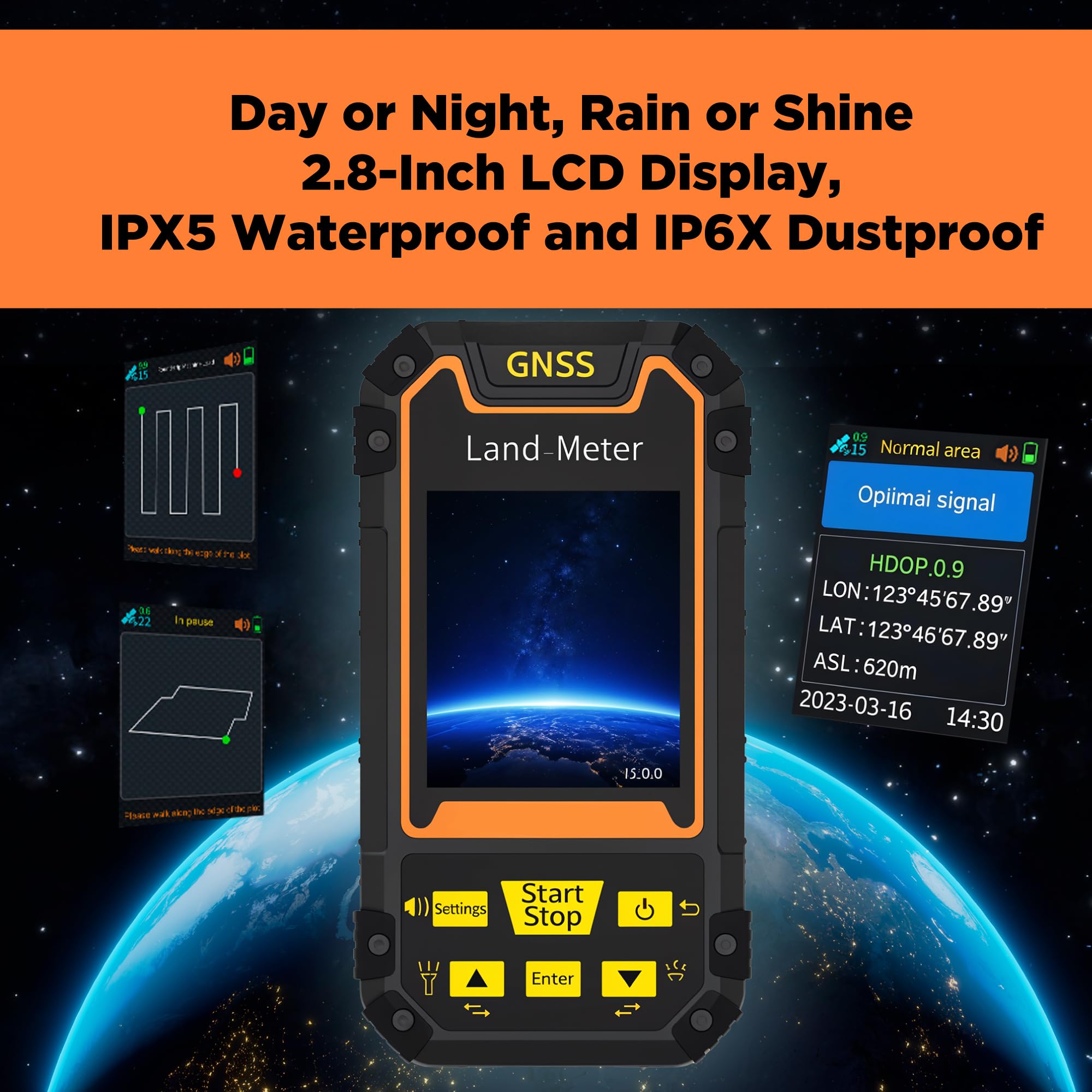 Snapklik.com : Handheld GPS Survey Equipment - GNSS Receiver Land Area ...