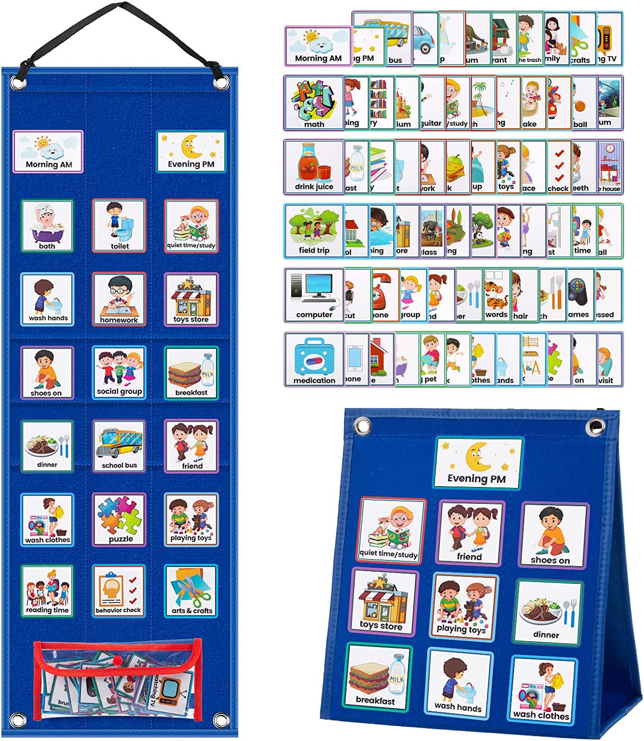 Visual Schedule For Kids Chore Chart Morning Bedtime Routine Chart ...