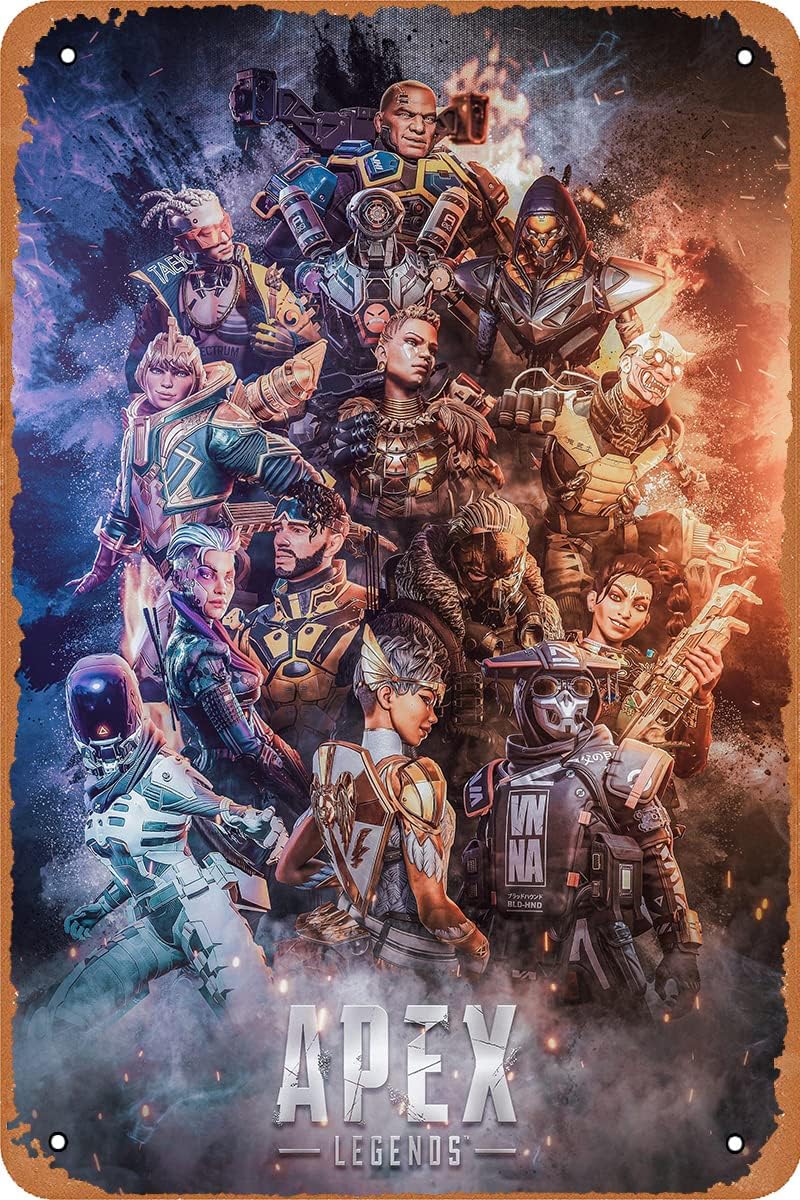 Amazon.com: Lujiralun Apex Legends Video Game Poster Vintage Metal Tin ...
