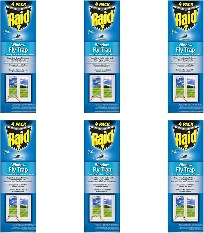 Amazon.com : Raid Transparent Window Fly Trap, 6 Pk, Over 100 Flies Per ...