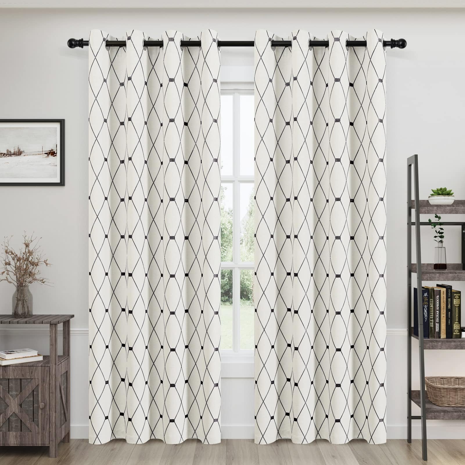 Amazon.com: Embossed Monaco Window Curtains for Bedroom Not Black Out ...