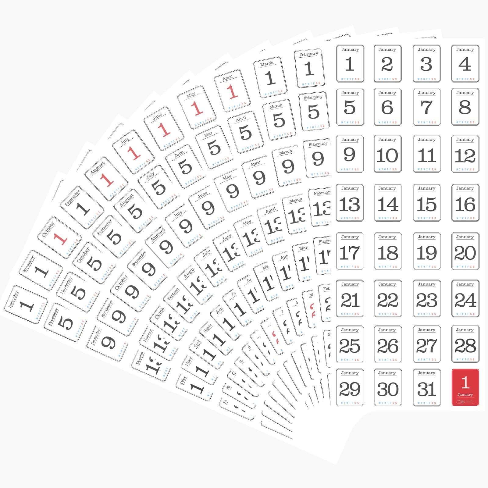 Amazon.com: 744 Pcs Planner Number Stickers - Foiled Date Dots Calendar ...