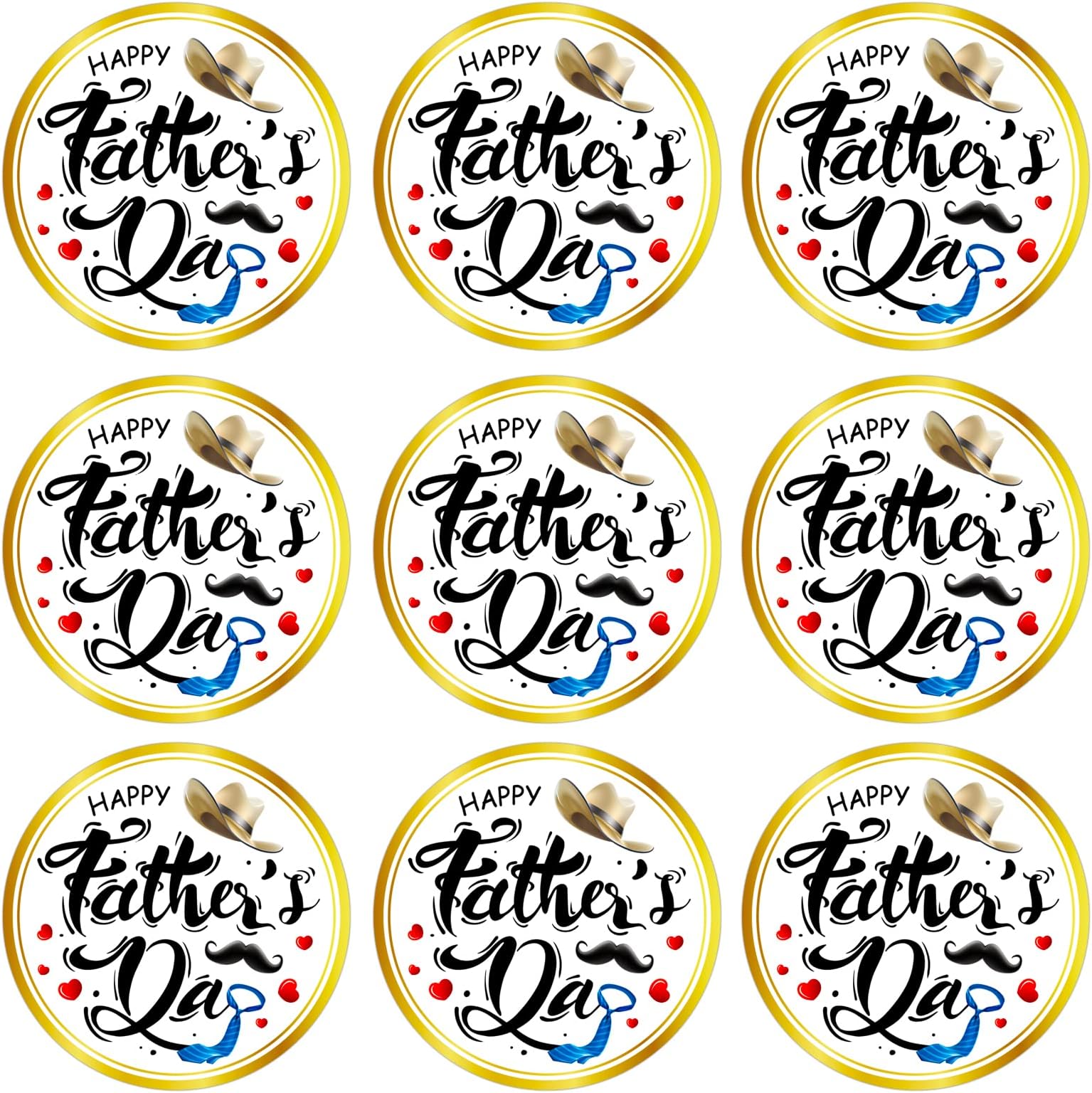 Amazon.com : FLYAB 36PCS Happy Father's Day Stickers Labels 1.5" Father ...