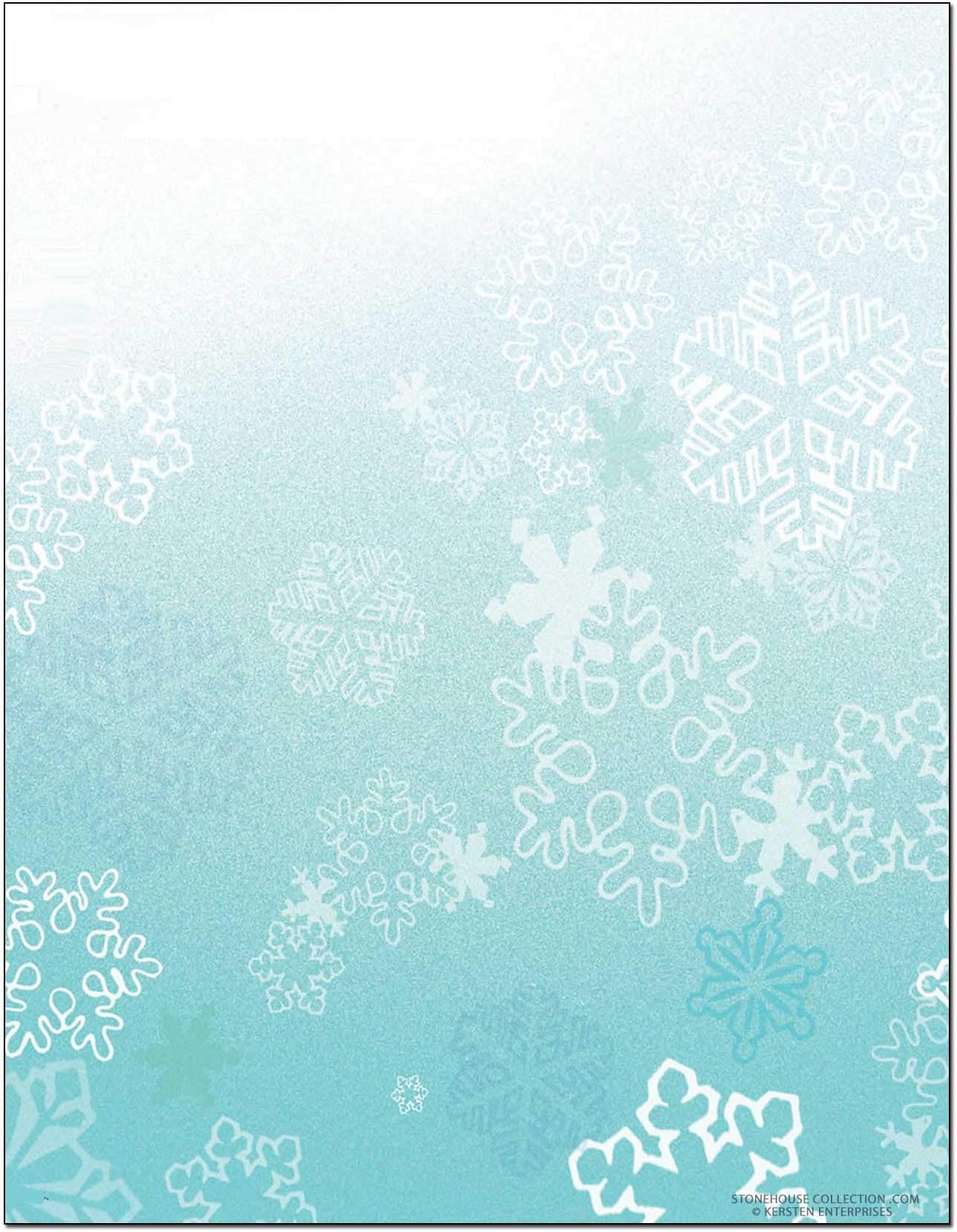 Amazon.com : Snowflakes Holiday Stationery - Christmas Snowflak ...