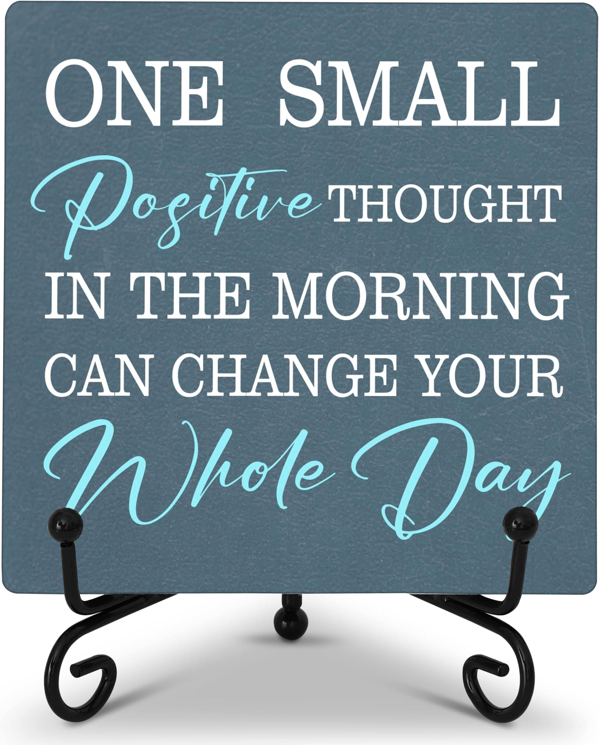 Amazon.com: Inspirational Quote Desk Decor, One Small Positive Thought ...