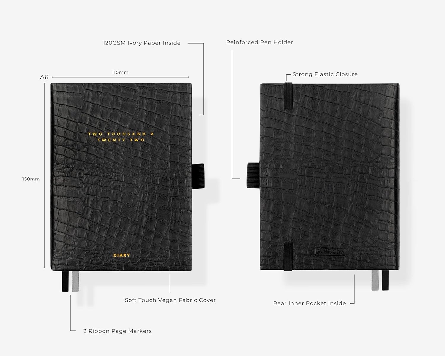 A6 Diary – Scribble & Dot NEW 2022 Collection – Week & Month to View ...