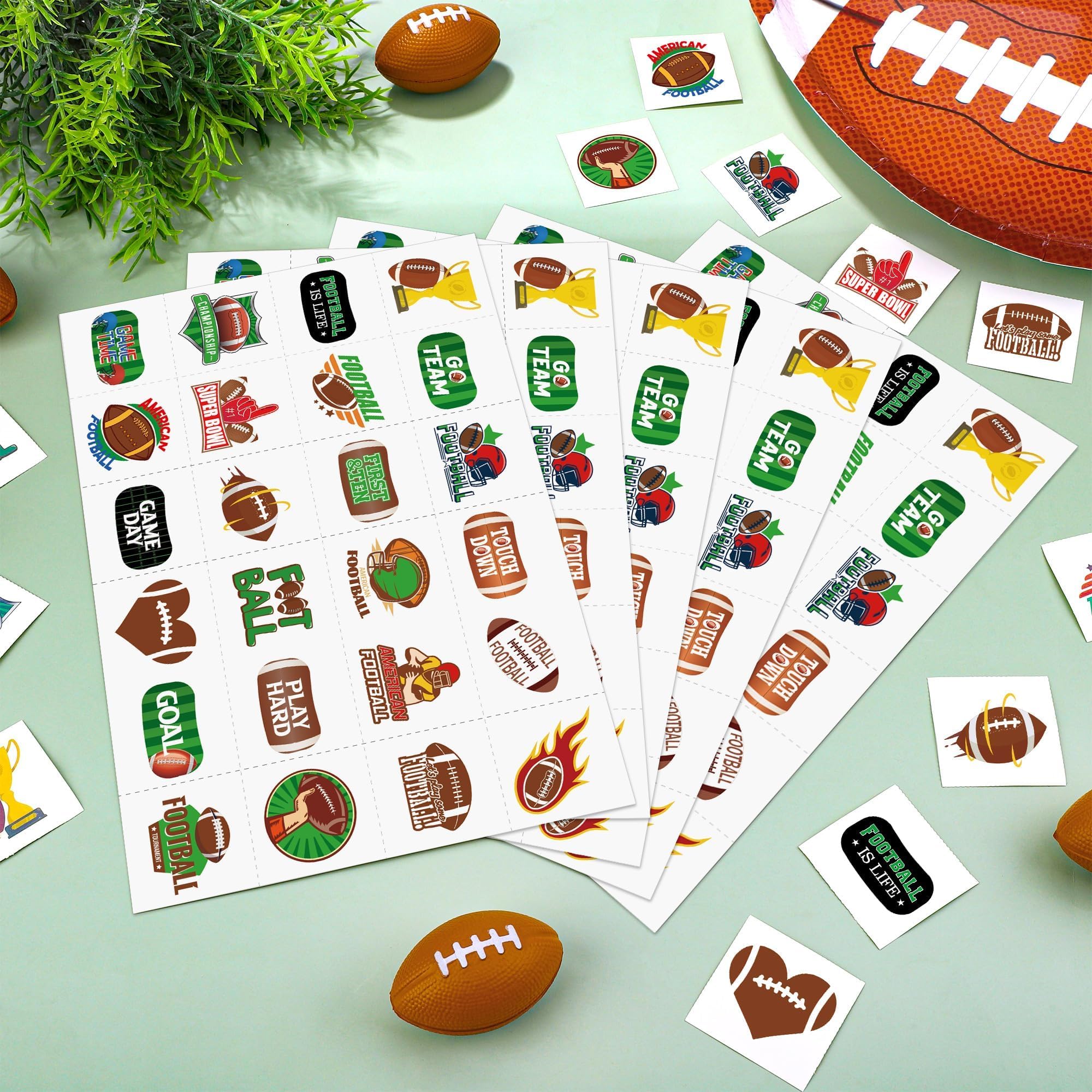 Snapklik.com : Fovths 144 Pieces Football Temporary Tattoos Football ...
