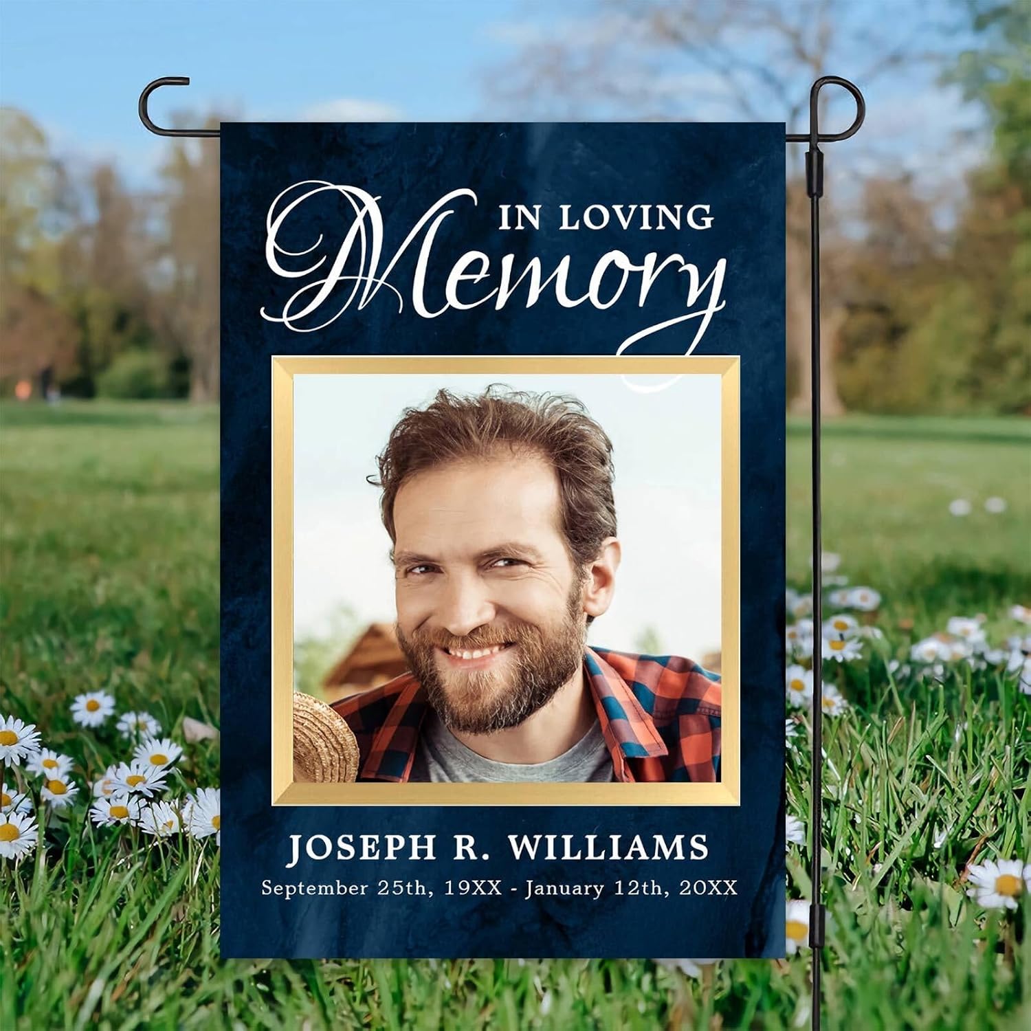 Amazon.com : Custom Memorial Flag,Personalized Memorial Garden Flags in ...