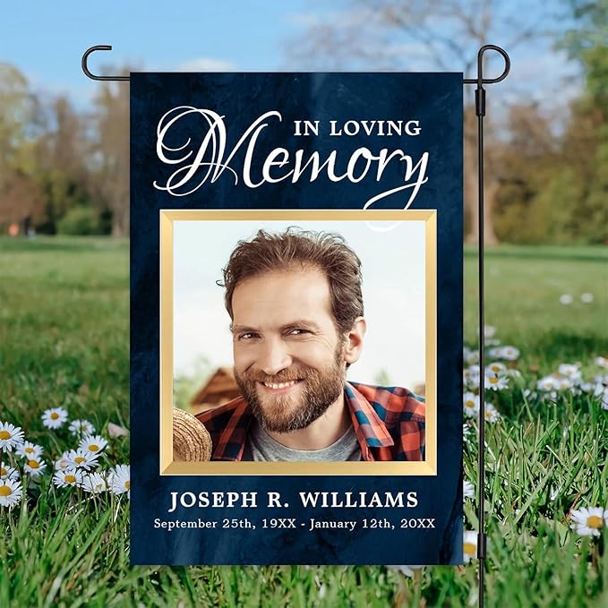 Amazon.com : Custom Memorial Flag,Personalized Memorial Garden Flags in ...