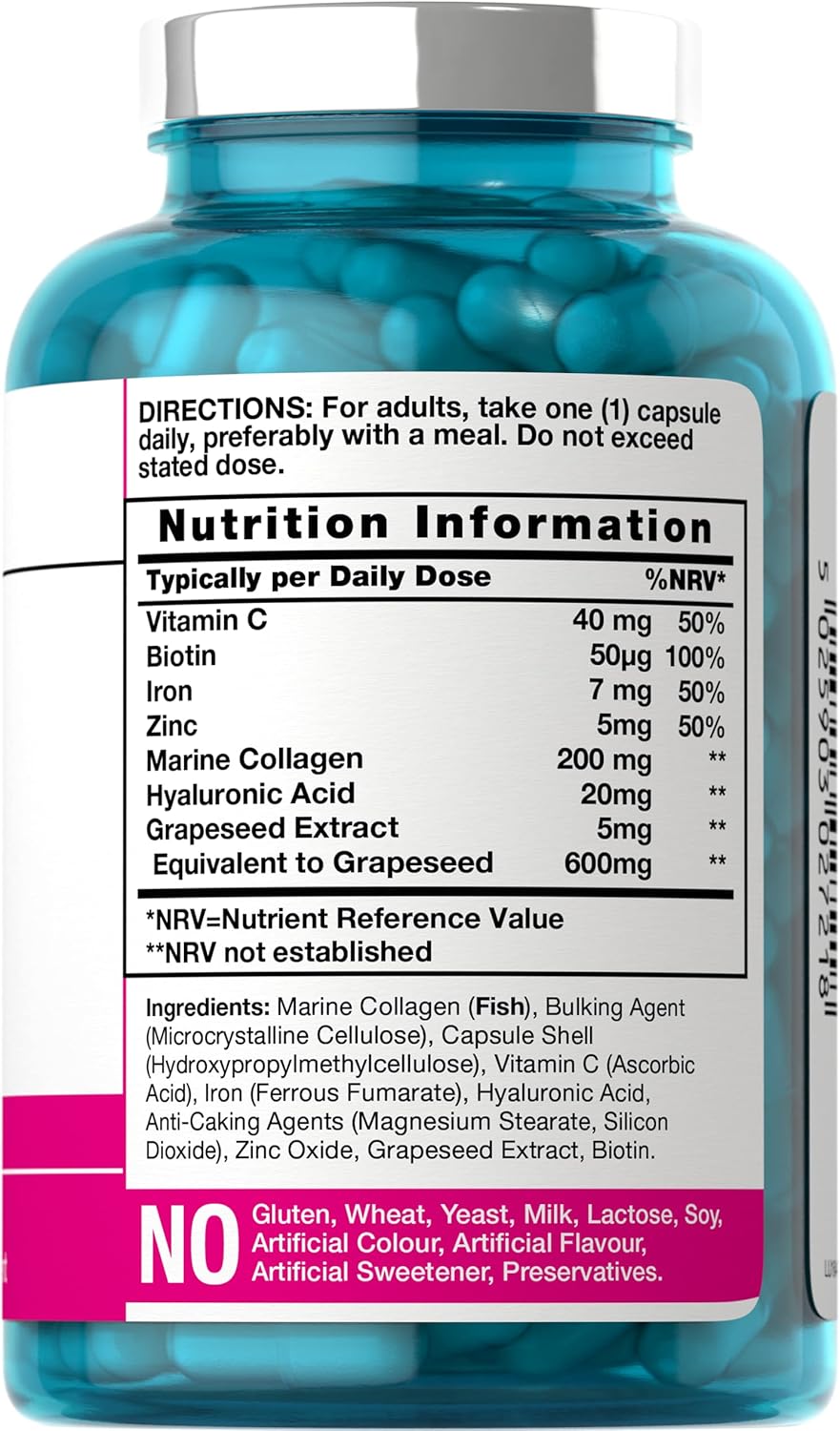Marine Collagen 200mg | Nutri Within Marine Collagen Capsules | 6 ...