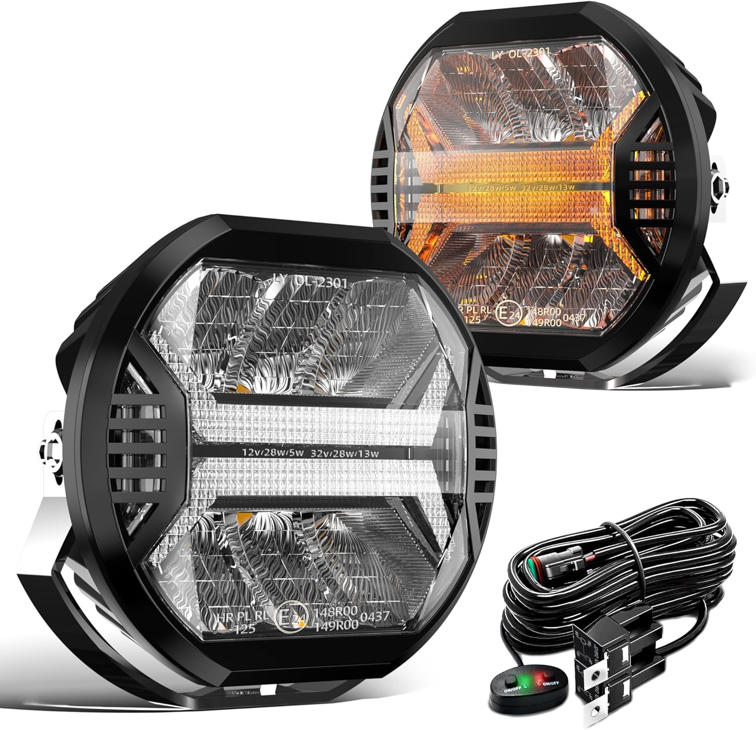 Amazon.com: SPL Amber Led Pods Offroad Driving Lights Cube, 5.7In ...