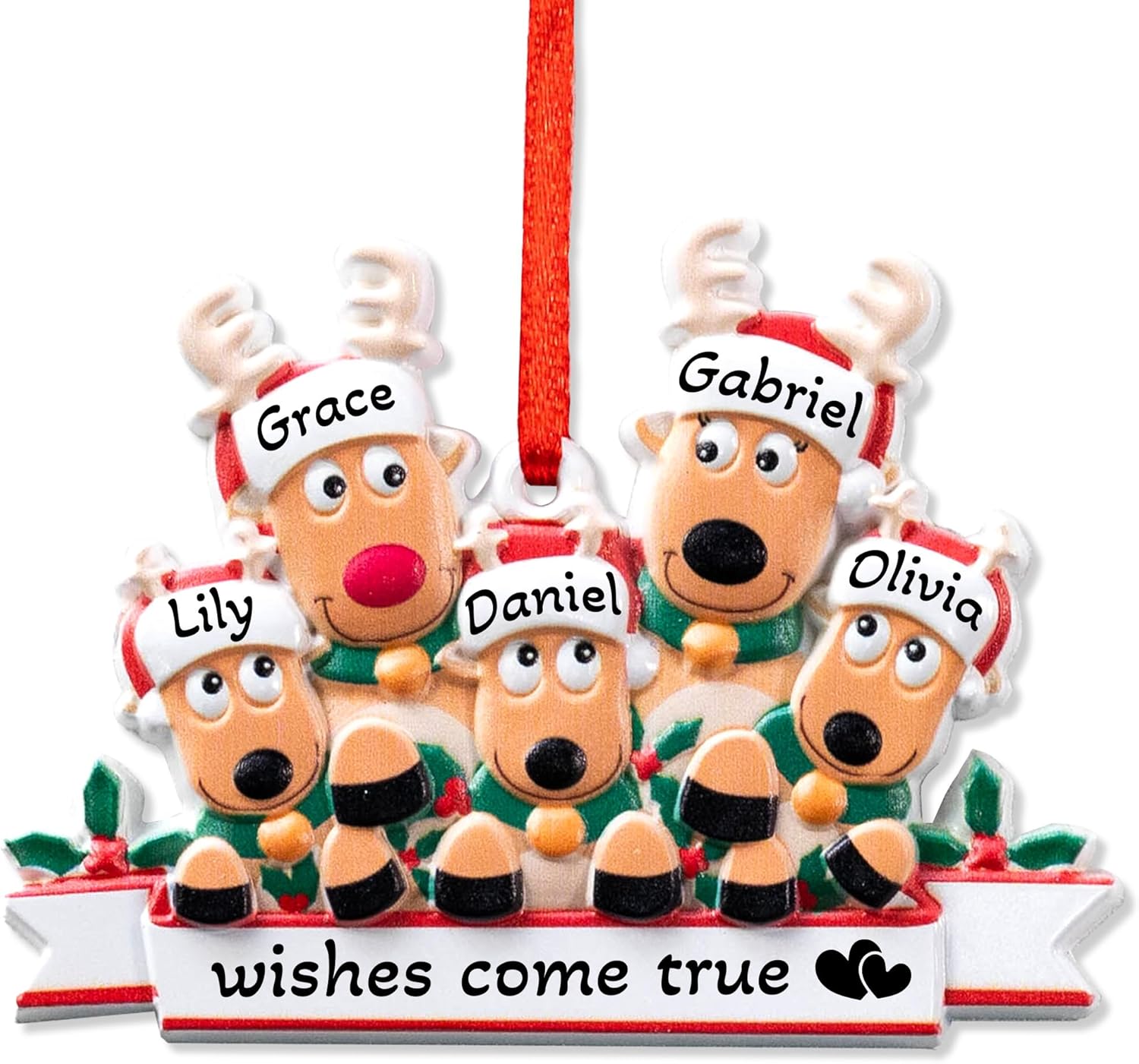Amazon.com: Easycosy Personalized Christmas Ornaments, Reindeer ...