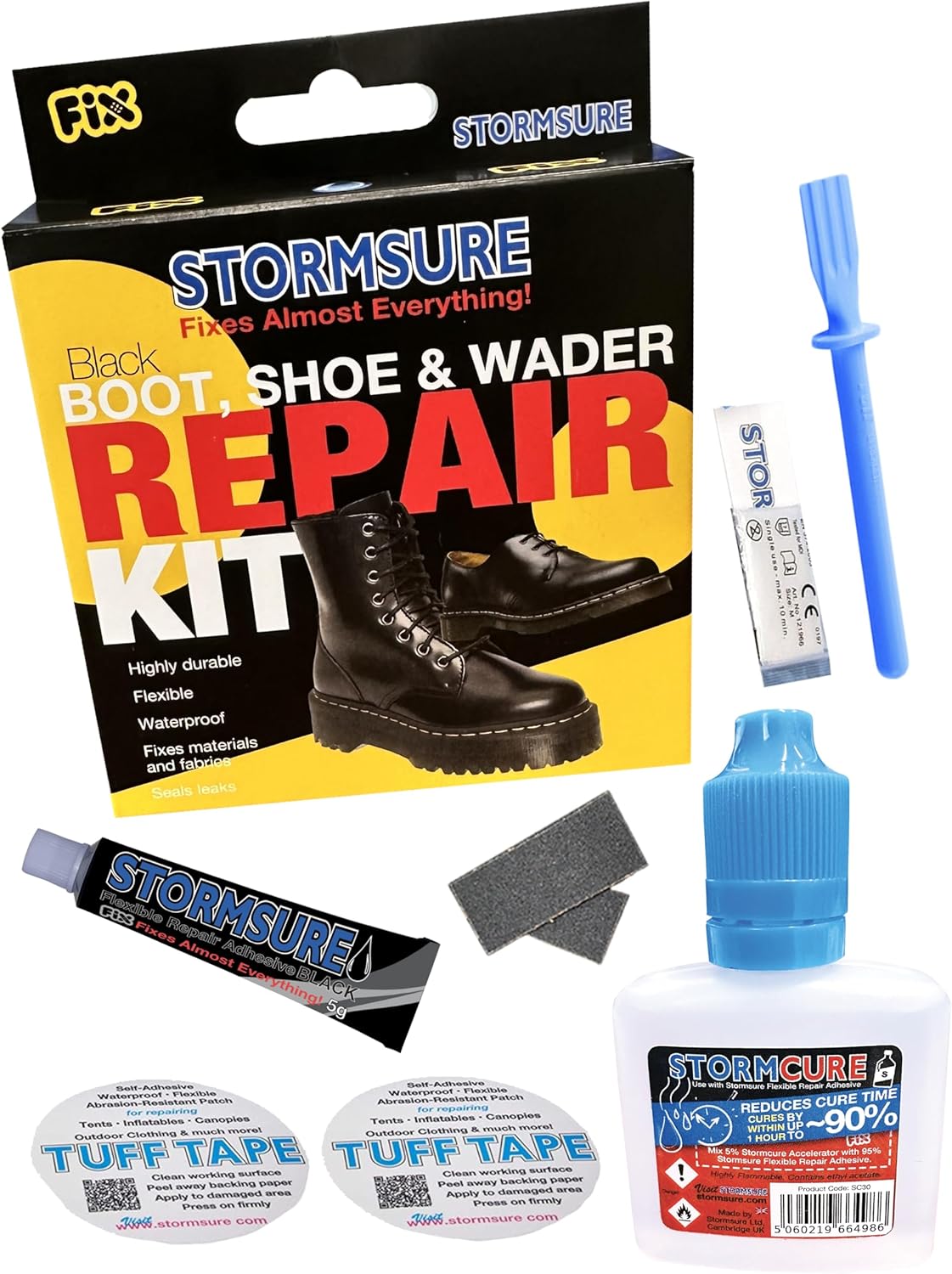 Black Boot and Shoe Repair + 30ml Stormcure Accelerator - Fast, Strong ...