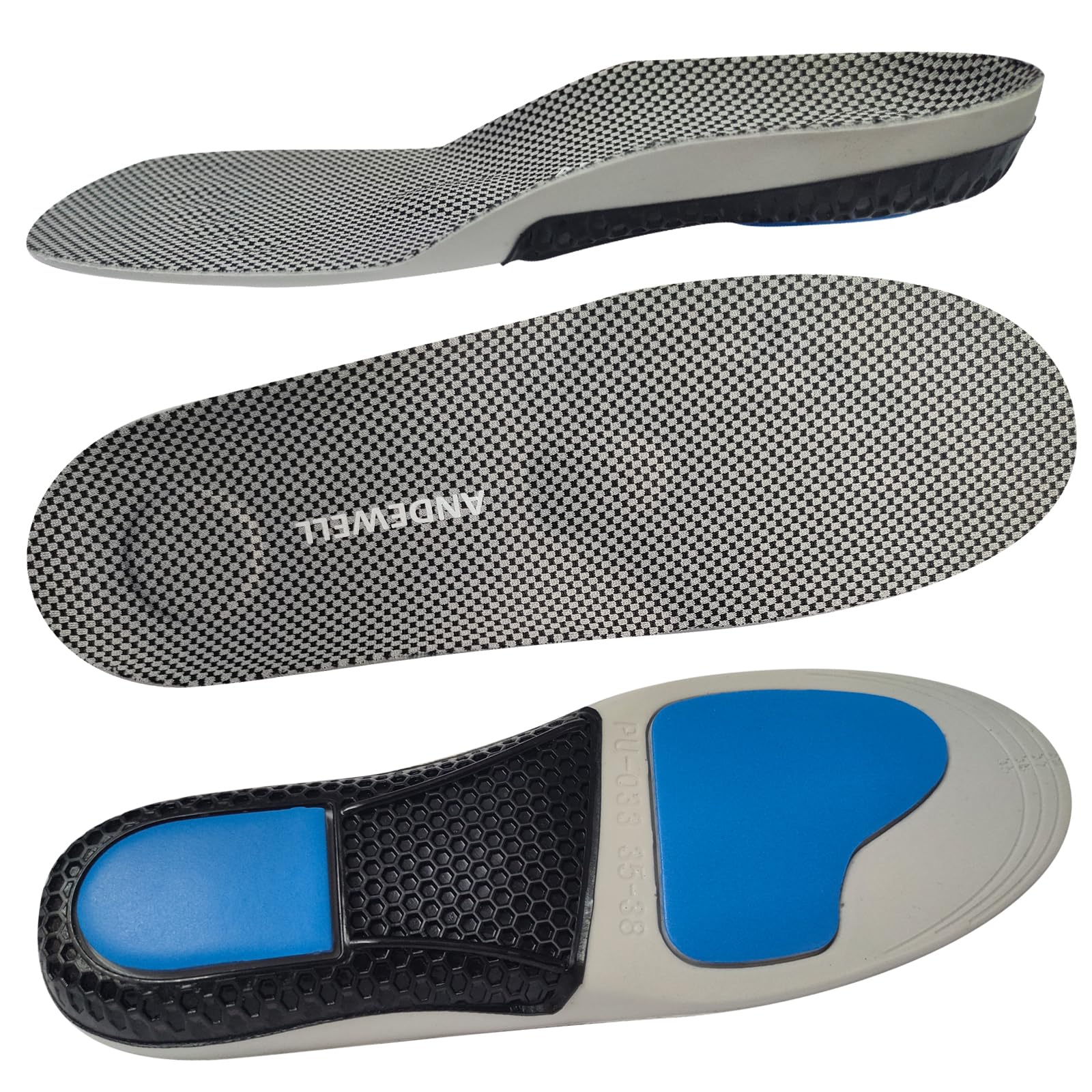 Insoles Men Women Support Shock Absorption Cushioning Sports Comfort ...