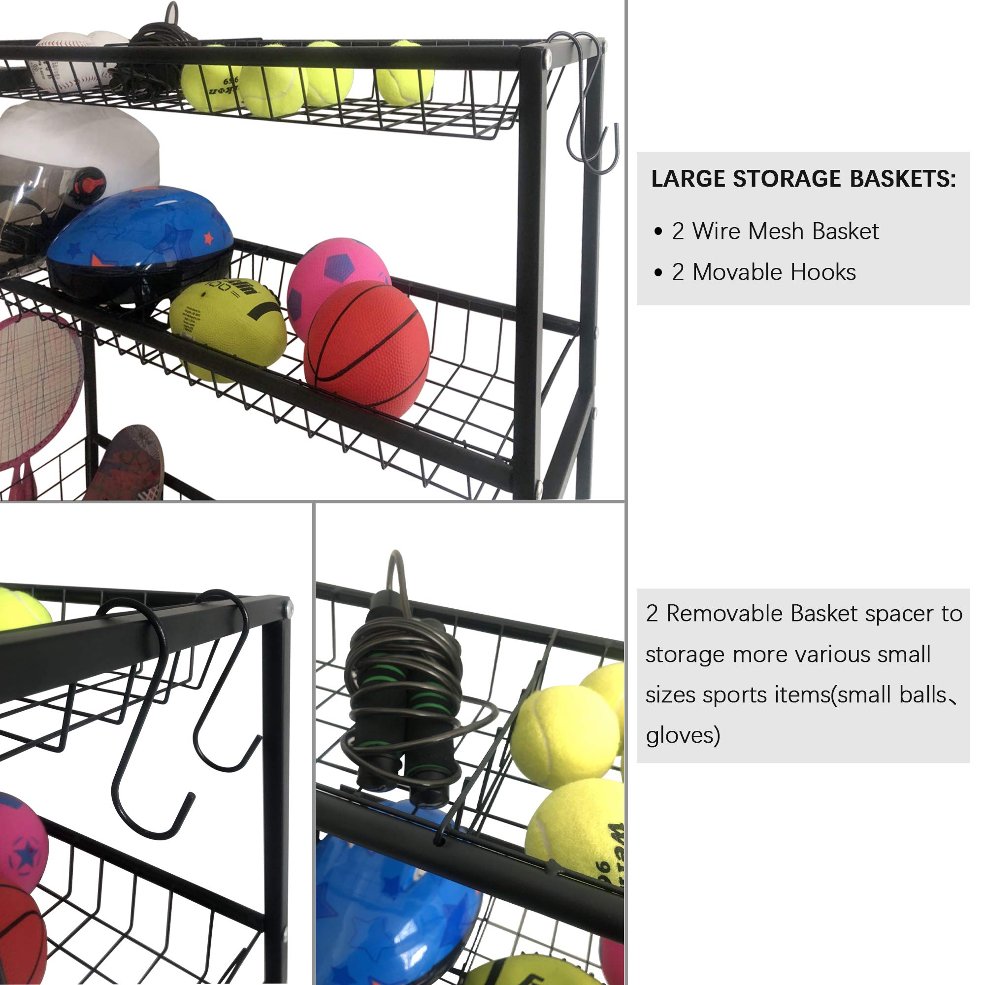 Omreid Garage Storage System, Garage Sports Equipment Oganizer With ...