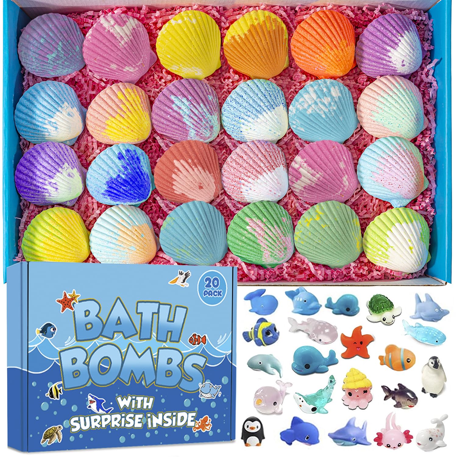 Amazon.com : Bath Bombs for Kids with Surprise Marine Animals Inside ...