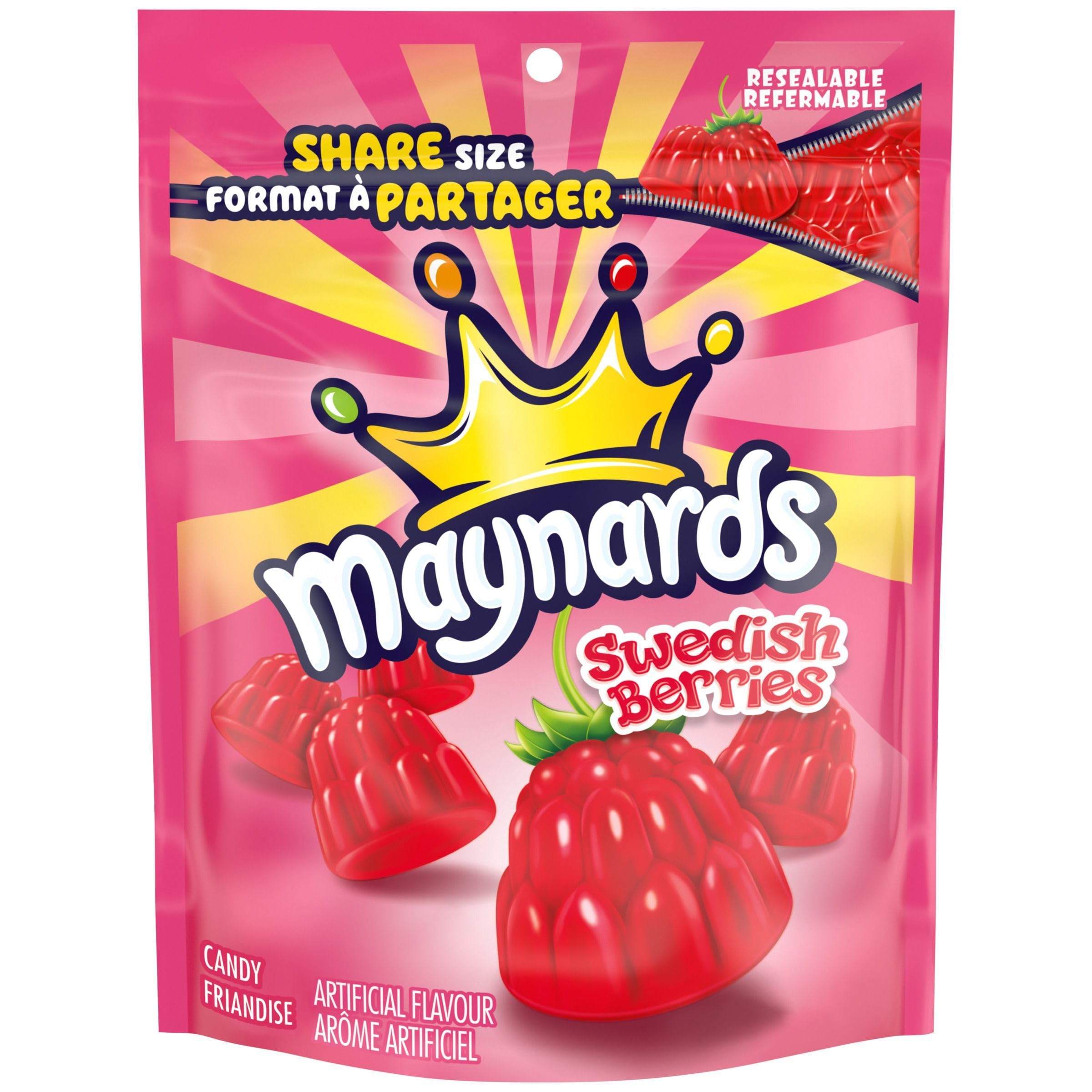 Maynards, Swedish Berries Candy, Gummy Candy, Sharing Size, 315 g ...