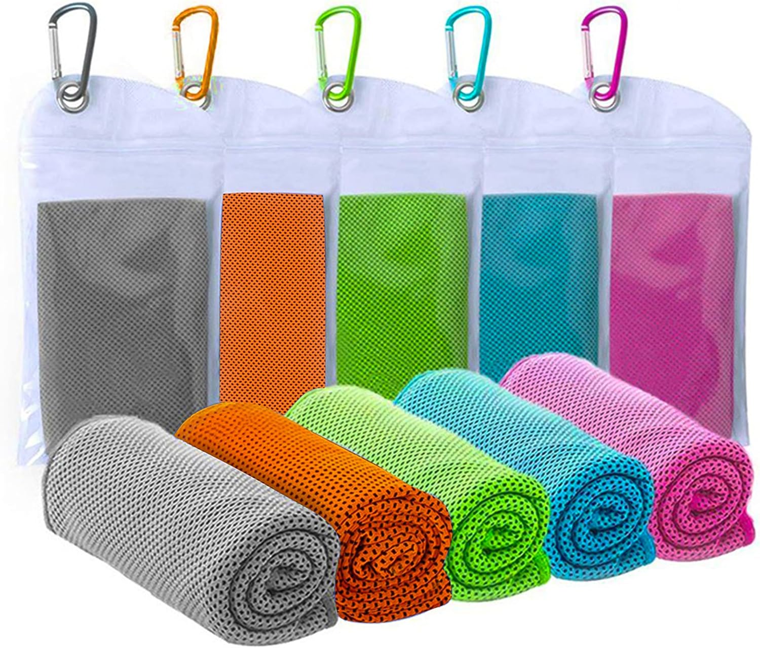 Amazon.com: SunHalo Gear Cooling Towel Set (5-Pack, 30x10cm) - Ultra ...
