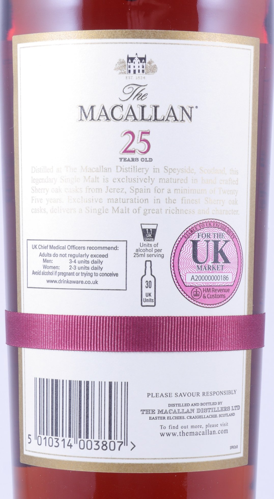 The Macallan 25 Year Old Anniversary Malt 430 Abv 1974 The Ultimate