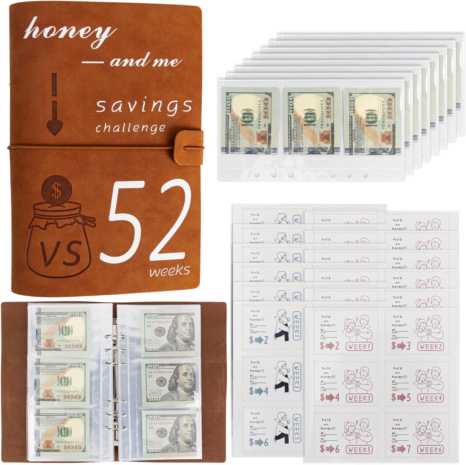 Amazon.com: SKYDUE 52 Week Money Saving Challenge Binder, A6 Money ...
