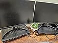2 Pack Premium Laptop PC Monitor Stand with Sturdy, Stable Black Metal ...
