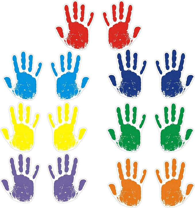 Amazon.com: FixtureDisplays® 42 Handprint Sticker Self Adhesive ...