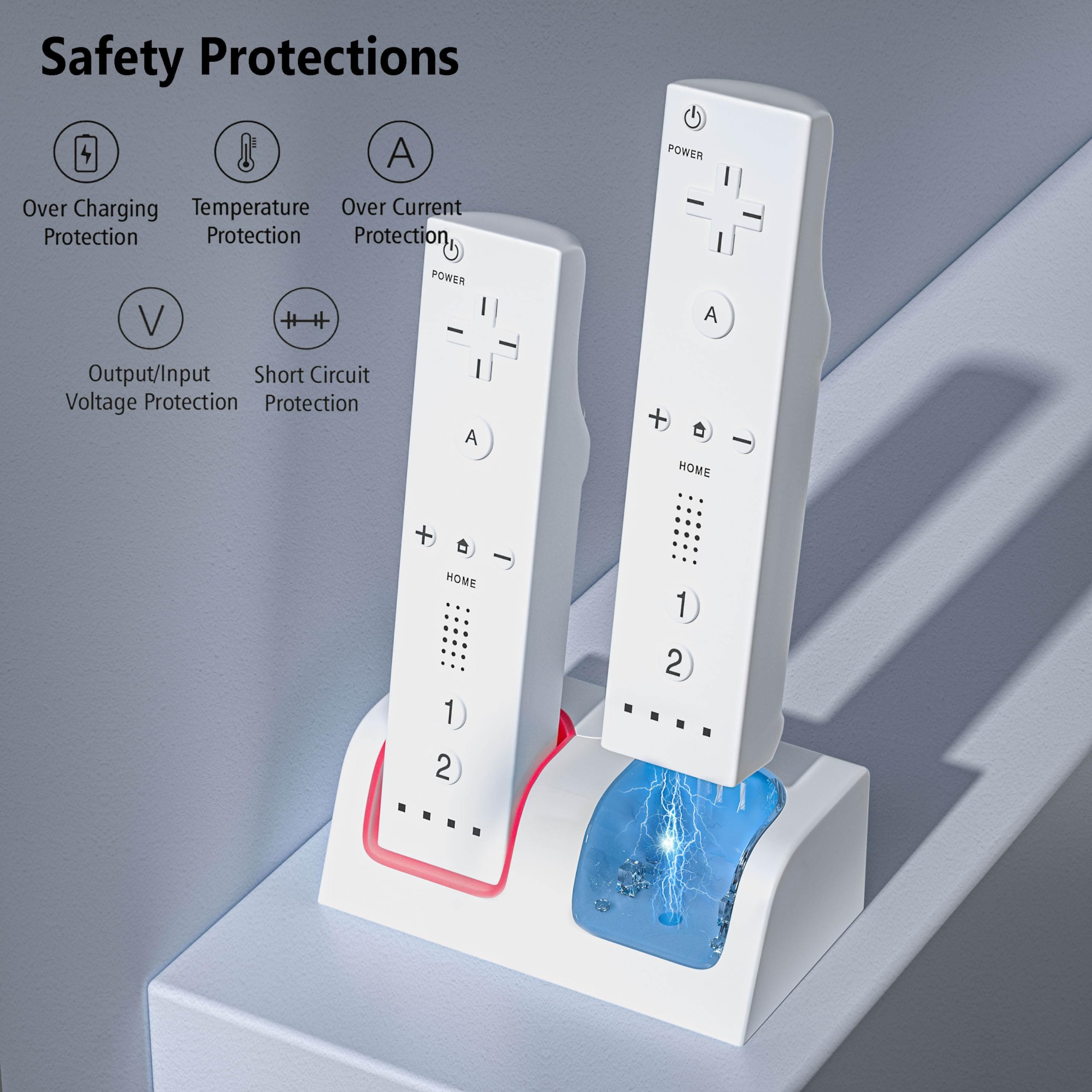 Snapklik.com : NATNO 2 Pack 2800mAh Rechargeable Wii Remote Battery ...