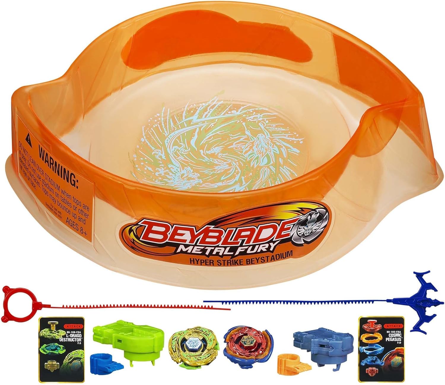 Beyblade Metal Fury Hyperblades Hyper-strike Battle Set : Amazon.co.uk ...