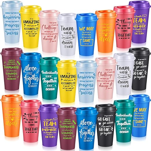 Amazon.com | FillTouch 24 Pcs Appreciation Cups Gifts, Team Coffee Mugs ...