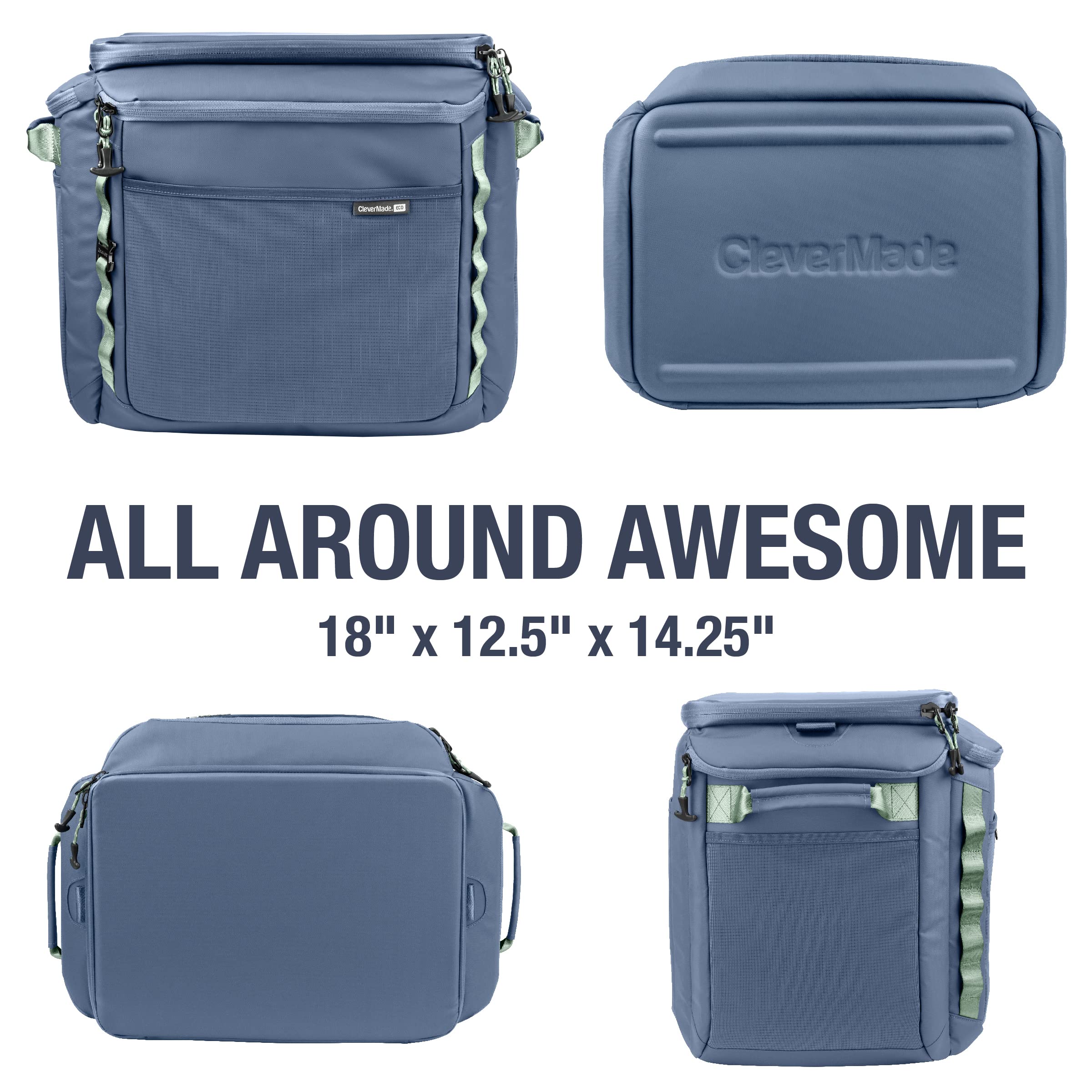 Snapklik.com : CleverMade Sequoia Collapsible Cooler Bag 50 Can ...