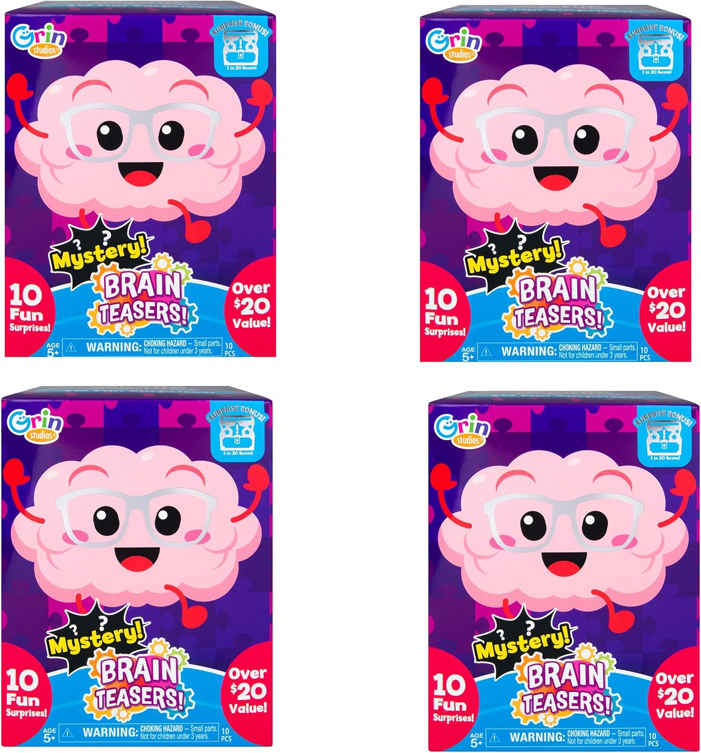 Amazon.com: Grin Studios Mystery! Brain Teasers! Box 4-Pack : Toys & Games