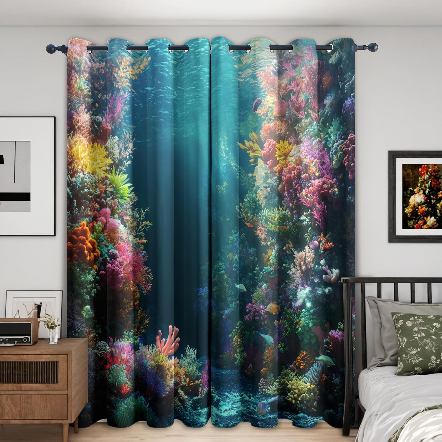Amazon.com: Underwater World Curtains Blackout, 72 Inch - Colorful ...