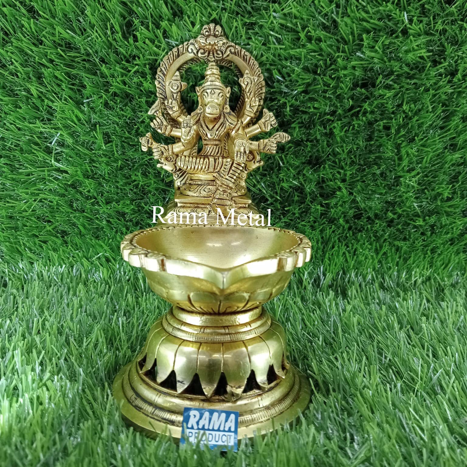 Buy RAMA METAL Brass Varahi Statue with Deepam (Yellow, Medium) Online ...