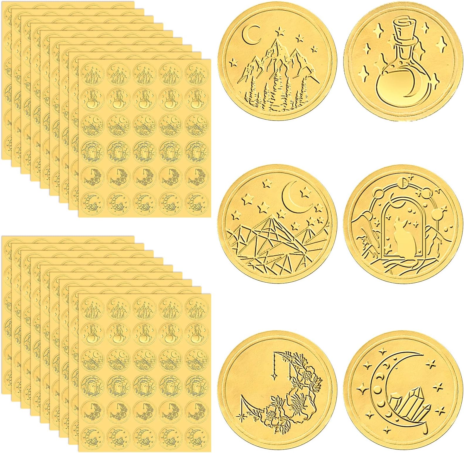 Amazon.com : Kisston 100 Pcs Wedding Stickers Wax Seal Stickers Wedding ...