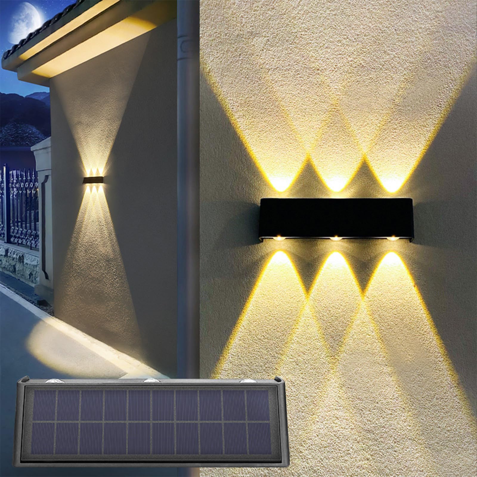 LUHLEE Solar Wall Lights Outdoor, 2023 Modern Solar Wall Lamps, Bright ...