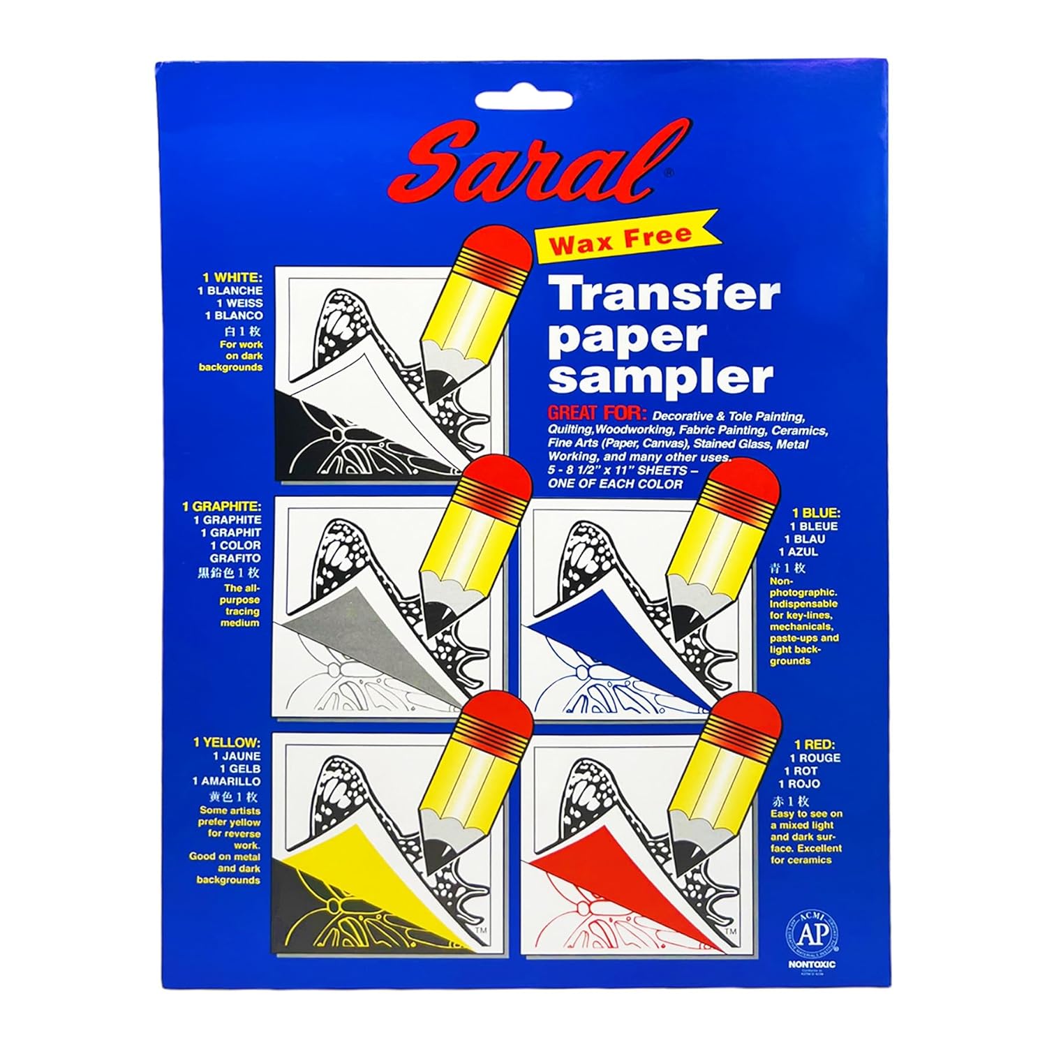 Saral Transfer (Tracing) Paper transfer paper sampler pack of 5 sheets ...