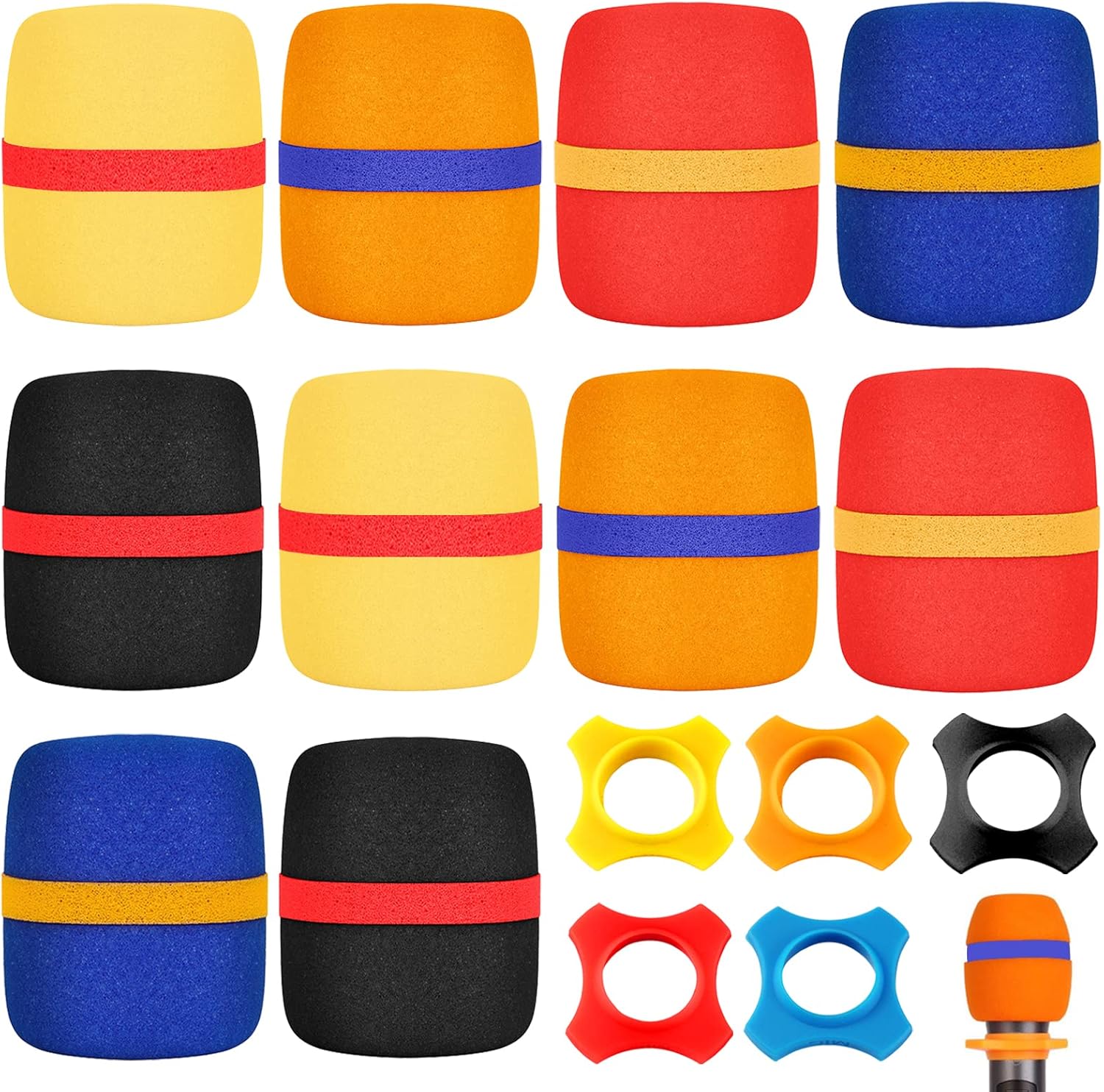 Bonnettes de Micro 10 Pcs Couvercle de Microphone Eponge avec 5 Pcs ...