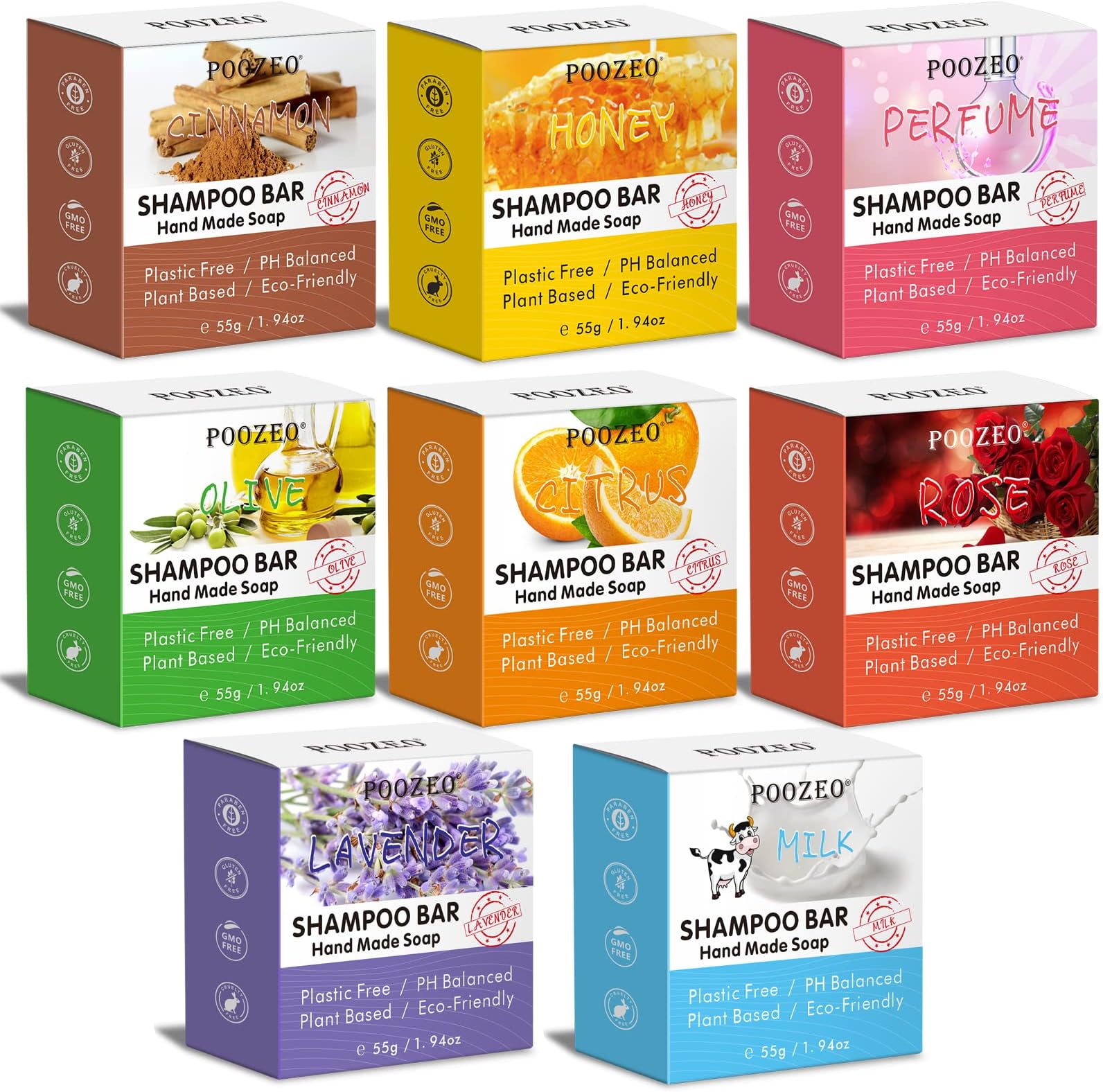 Amazon.com : DBEAUTYM 8 Pack Shampoo Bar Gift Set,Natural Soap, Solid ...